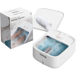 Sharper Image Fußbad Elektrisch Beheizbares Fußmassagegerät SPAHAVEN, mit Temperaturkontrolle und Massagerollen, weiß