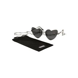 Urban Classics Sonnenbrille Unisex Sunglasses Heart With Chain, schwarz