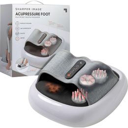 Sharper Image Shiatsu-Fußmassagegerät Fußmassage, mit Akupressur, Kompressions- & Wärmefunktion, weiß