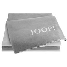 JOOP! Wohndecke Uni-Doubleface Größe 150x200 cm Graphit-Rauch - Joop