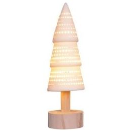 TrendLine LED Keramikfigur Baum 32 x 9,5 cm warmweiß mit Timer