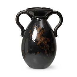 ferm LIVING - Verso Bodenvase, H 49 cm, schwarz / braun