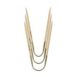 Addi® Rundstricknadeln braun, gold AddiCraSyTrio Bamboo Short Ø 2,5 mm 3 St.