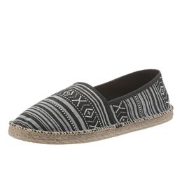 Citywalk Große Größen: Espadrille, schwarz-weiß, Gr.39