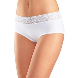 Große Größen: Petite Fleur Slips (4 Stück) mit Spitze, weiß, Gr.50