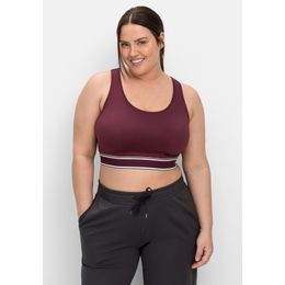 sheego Große Größen: Sport-BH aus COOLMAX®, in Bustier-Form, aubergine, Gr.40