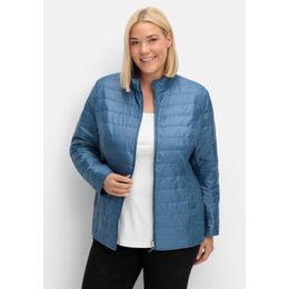 sheego Große Größen: Leicht wattierte Steppjacke mit Stehkragen, jeansblau, Gr.52