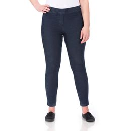 KjBRAND Große Größen: Jeggings aus Super Stretch, in leicht glänzender Optik, blue Denim, Gr.54