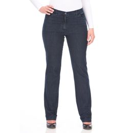 KjBRAND Große Größen: Jeans in Quer-Stretch-Qualität, mit Komfortbund, dark blue Denim, Gr.42