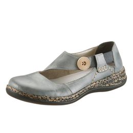 Große Größen: Rieker Slipper, jeansblau, Gr.36