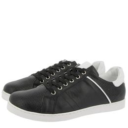 sheego Große Größen: Sneakers mit Kontrastdetails und Wechselfußbett, schwarz-weiß, Gr.36