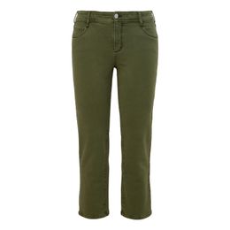 TRIANGLE Große Größen: Gerade Jeans mit leichtem Used-Effekt, khaki, Gr.54