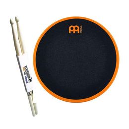 MEINL Percussion Schlagzeug MMP12OR Practice Pad 12 Zoll mit Drumsticks