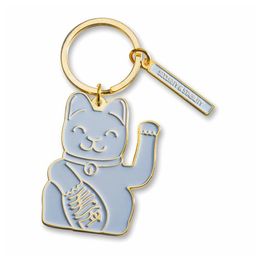Donkey Products Schlüsselanhänger Lucky Cat Key Ring Grey