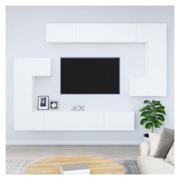 furnicato TV-Schrank TV-Wandschrank Weiß Holzwerkstoff