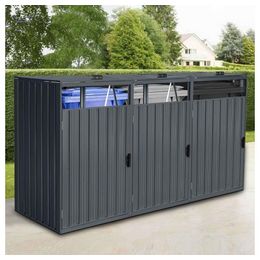 Home Deluxe Garten-Geräteschrank Mülltonnenbox CUBO 240L Fassungsvermögen