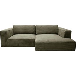 Tom Tailor HOME Ecksofa Big Cube Style, 2 Teile, mit cleanen Stegkissen, extra große Sitztiefe, Breite 270cm, grün