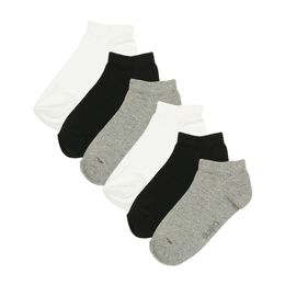 Ewers - Sneaker-Socken ESSENTIAL MIX 6er-Pack in grau/schwarz/weiß, Gr.23-26