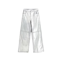 Bershka Pants female Silver size L