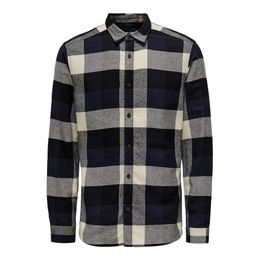 Only & Sons Only & Sons Hemd 'Gudmund' Herren Gr&ouml;&szlig;e XXL creme / navy / schwarz