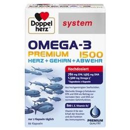 Queisser Doppelherz Omega-3 Premium 1500 system Kapseln 60 St