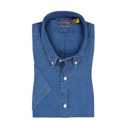 &Uuml;bergr&ouml;&szlig;e : Polo Ralph Lauren, Kurzarmhemd in Seersucker-Qualit&auml;t und Logo-Stickerei in Schwarzblau