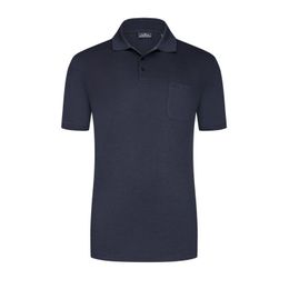 &Uuml;bergr&ouml;&szlig;e : Ragman, Poloshirt aus leichtem Baumwollmix in Marine