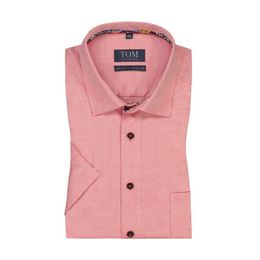 Tom Rusborg OF COPENHAGEN &Uuml;bergr&ouml;&szlig;e : Tom Rusborg, Kurzarmhemd mit feiner Struktur, Comfort Fit in Rot