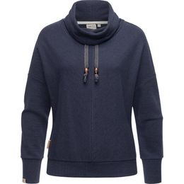 Ragwear Sweater Balancia Organic Moderner Damen Hoodie in angesagtem Oversize-Schnitt, blau