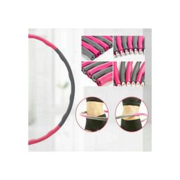 ShopAG.com Hula-Hoop-Reifen Hoola Hoop Reifen 8 teilig grau/pink-Fitness