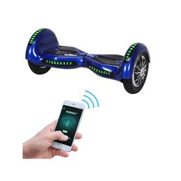 ROBWAY W3 Hoverboard für Erwachsene und Kinder, 10 Zoll Self-Balance-Scooter, Bluetooth, App, 800 Watt (Blau)