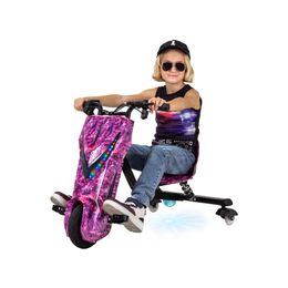 Actionbikes Motors Elektro-Drift-Trike für Kinder, Drift-Scooter, bis zu 15km/h, drosselbar, Hupe, LED-Driftrollen 360° (Space Purple)