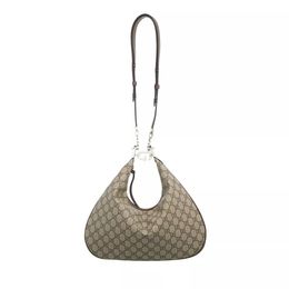 Gucci Hobo Bag - Gucci Attache Shoulder Bag Medium - in beige - Hobo Bag für Damen