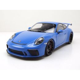 Minichamps Modellauto Porsche 911 (991) GT3 2018 blau Modellauto 1:18 Minichamps