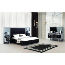 JVmoebel Schlafzimmer-Set Bett Nachttisch Schminktisch 4 tlg. Schlafzimmer Set Design Modern