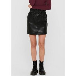 Only Lederimitatrock ONLMAIYA-MIRI FAUX LEATHER SKRT, schwarz