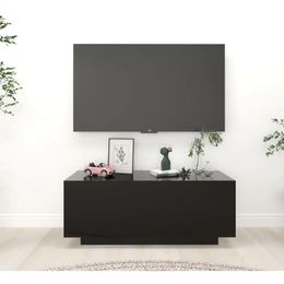MAISONCHIC - TV-Lowboard für Wohnzimmer tv Schrank TV-Möbel Schwarz 100x35x40 cm Holzwerkstoff DE43340