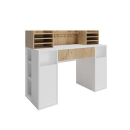 VICCO Schreibtisch Basteltisch XL Weiß/Sonoma
