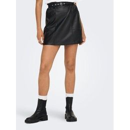 Only Lederimitatrock ONLNEWHEIDI FAUX LEATHER SKIRT OTW, schwarz