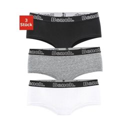 Bench. Panty (Packung, 3-St) mit schwarzem Logo Webbund, bunt|grau|schwarz