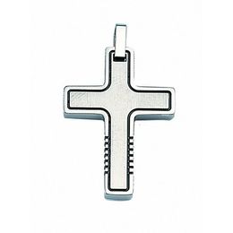 Adelia´s Adelia´s Kettenanhänger Edelstahl Kreuz Anhänger, Edelstahlschmuck für Herren, silberfarben