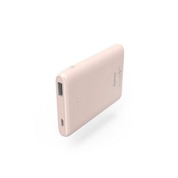 Hama Power Pack, Ausgang 1x USB-A, Eingang 1x Micro-USB, klein und leicht Powerbank 5000 mAh (3,7 V), rosa