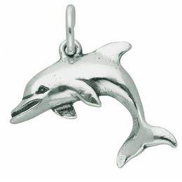 Adelia´s Adelia´s Kette mit Anhänger 925 Silber Anhänger Delphin, Schmuckset - Set mit Halskette, silberfarben