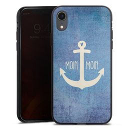 DeinDesign iPhone Xr Handy Silikon H&uuml;lle Case schwarz Handyh&uuml;lle Anchor Maritim Blue
