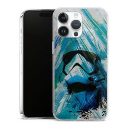 DeinDesign iPhone 15 Pro Max Handy Silikon H&uuml;lle Case transparent Handyh&uuml;lle Colourful Stormtrooper Star Wars Silikon Case