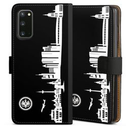 DeinDesign Galaxy S20 Handy Klapph&uuml;lle Handyh&uuml;lle aus Kunst Leder schwarz Flip Case Eintracht Frankfurt Skyline Sge Sideflip mit Lasche