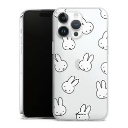 DeinDesign iPhone 15 Pro Max Handy Silikon H&uuml;lle Case transparent Handyh&uuml;lle Muster Miffy Transparent Silikon Case