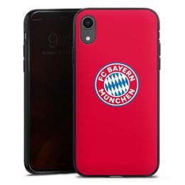 DeinDesign iPhone Xr Handy Silikon H&uuml;lle Case schwarz Handyh&uuml;lle Fc Bayern M&uuml;nchen Fcb Logo