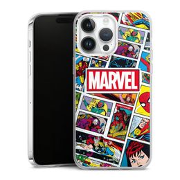 DeinDesign iPhone 14 Pro Max Handy Silikon H&uuml;lle Case transparent Handyh&uuml;lle Muster Comic Marvel Silikon Case