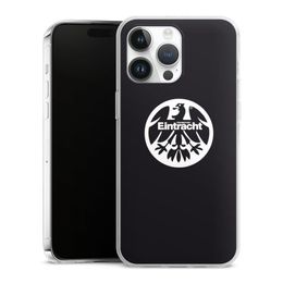 DeinDesign iPhone 15 Pro Max Handy Silikon H&uuml;lle Case transparent Handyh&uuml;lle Logo Eintracht Frankfurt Eagle Silikon Case